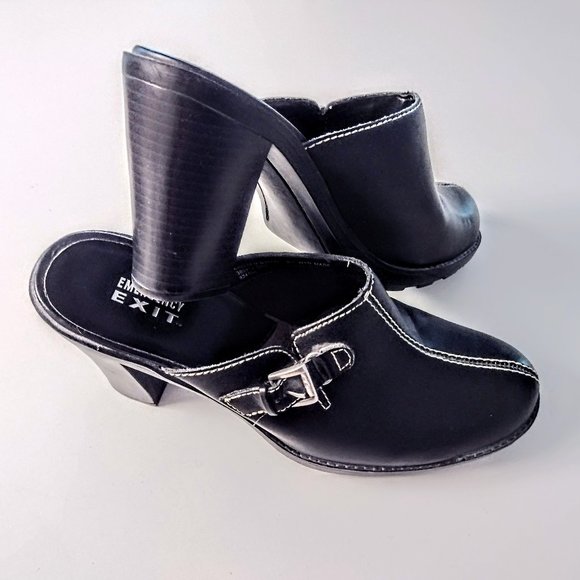 Emergency Exit | Shoes | Emergency Exit Kristen Black Stackheel Dress ...